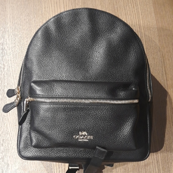 Coach | Bags | Nwt Coach Black Pebble Leather Backpack | Poshmark